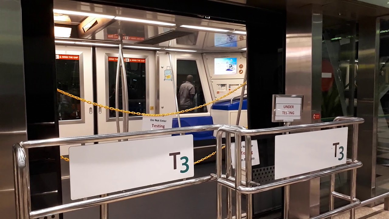 Changi Airport New sky train under testing in progress - YouTube