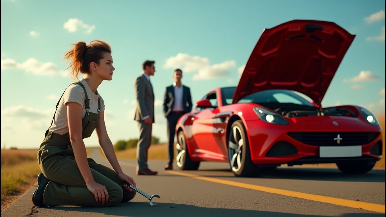 Poor Girl Fixes Flat Tire for Stranger—She Never Imagined He Was a ...