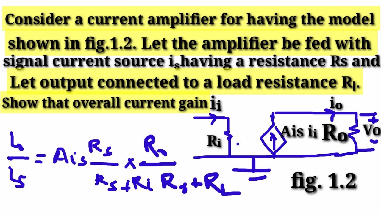 Analog Circuit Lecture -3 / Current Amplifier Solved Examples / AKTU ...