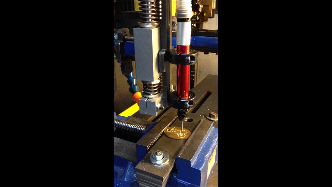 Shopmaster Patriot 2010 and very small CNC Brass Engraving - YouTube
