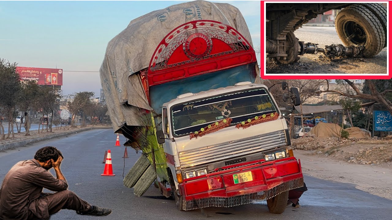 Rear Axle Snapped in Half | Heavy Load Truck Breakdown. - YouTube