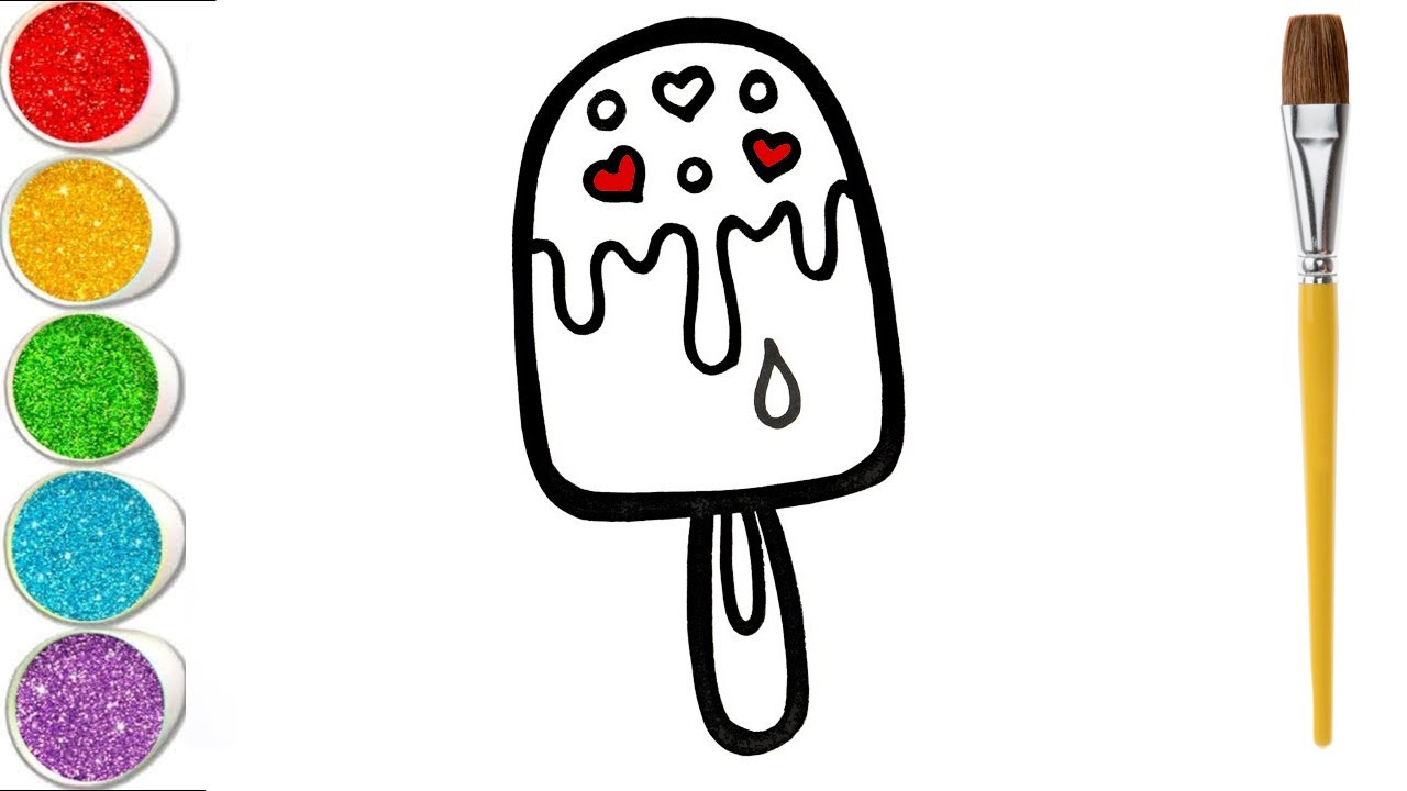 How to Draw Ice Cream || Coloring and Painting Ice Cream || Easy ...
