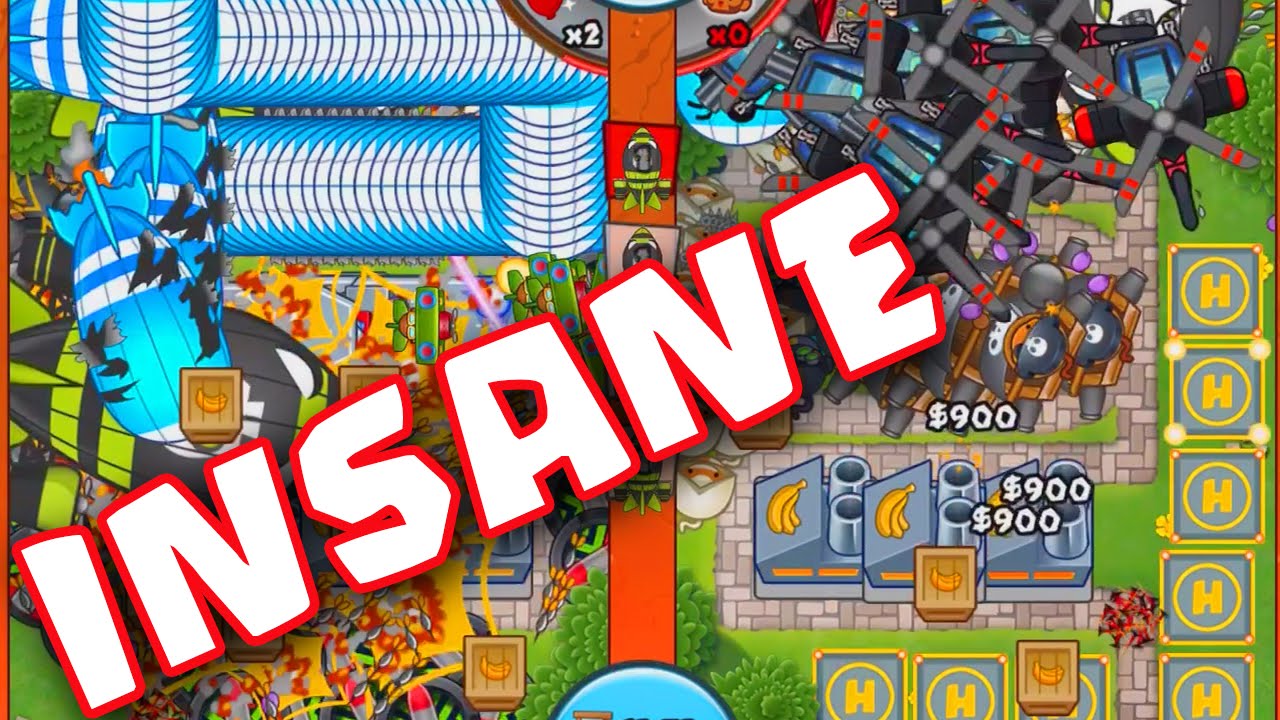 Bloons TD Battles :: INSANE ARENA :: SO MANY CHOPPERS :: LATE GAME ...