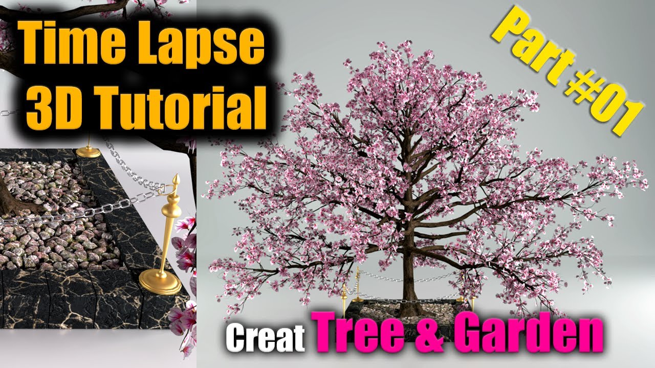 How to make 3D Magnolia Tree & 3D Garden in SpeedTree & 3DS Max part01 ...