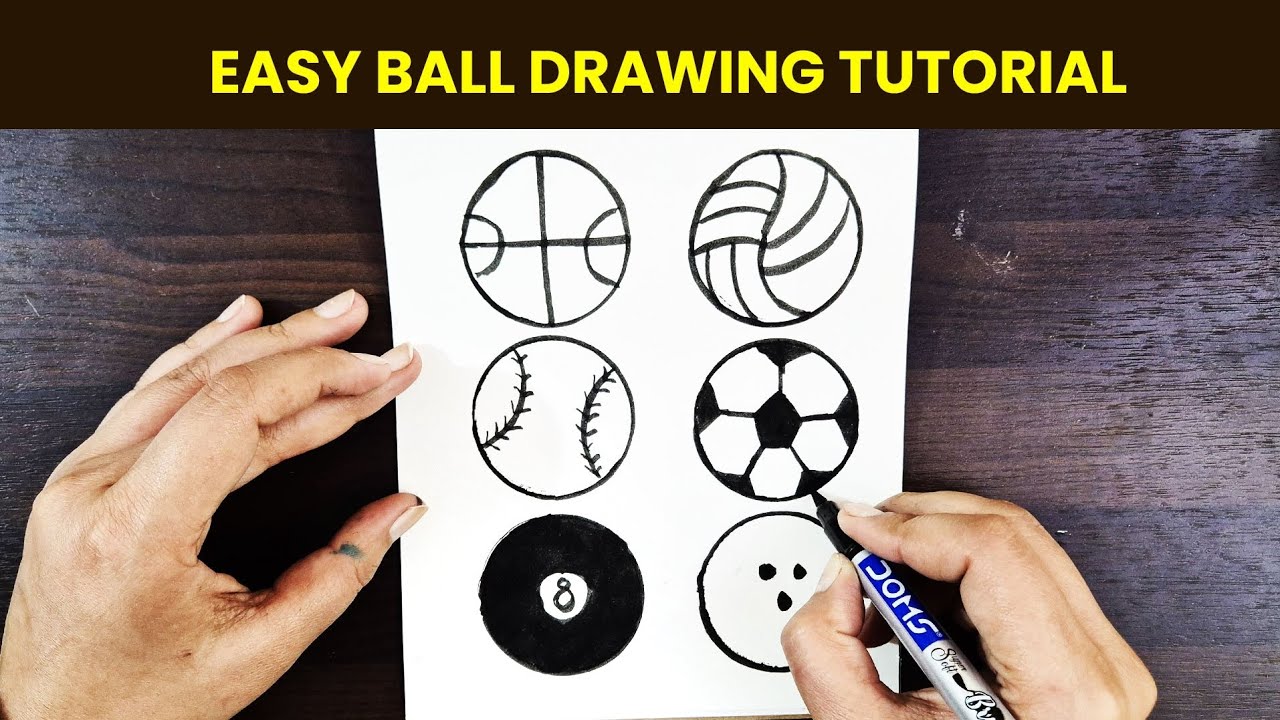 Easy Football Drawing Tutorial | Simple Art for Beginners & Kids ⚽ ...