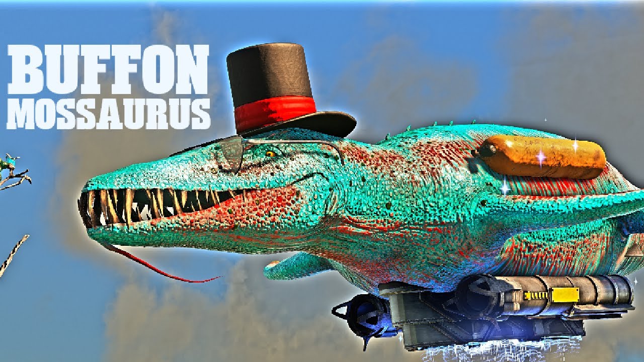 ARK Survival Evolved Rockets Shooting BUFFON MOSSAURUS Ep-27 - YouTube