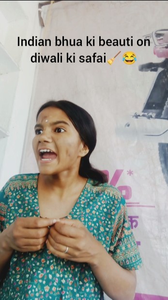 Indian bhua😜ka popat on diwali ki safai🧹😅 #mymissreeshu #youtubeshorts ...