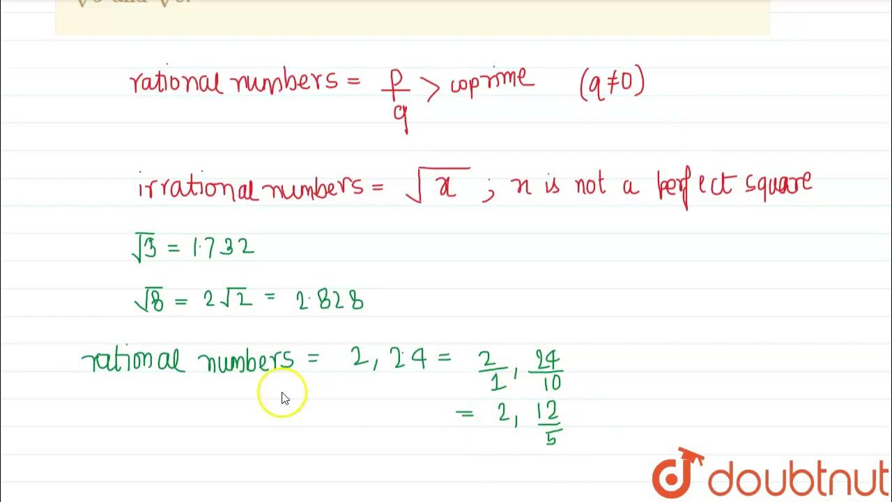 Insert two rational numbers and two irrational numbers between sqrt3 and sqrt 8. | 9 | CHAPTER ...