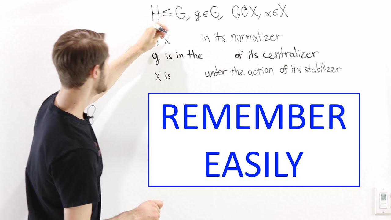 Difference Between Normalizer, Centralizer, and Stabilizer - YouTube