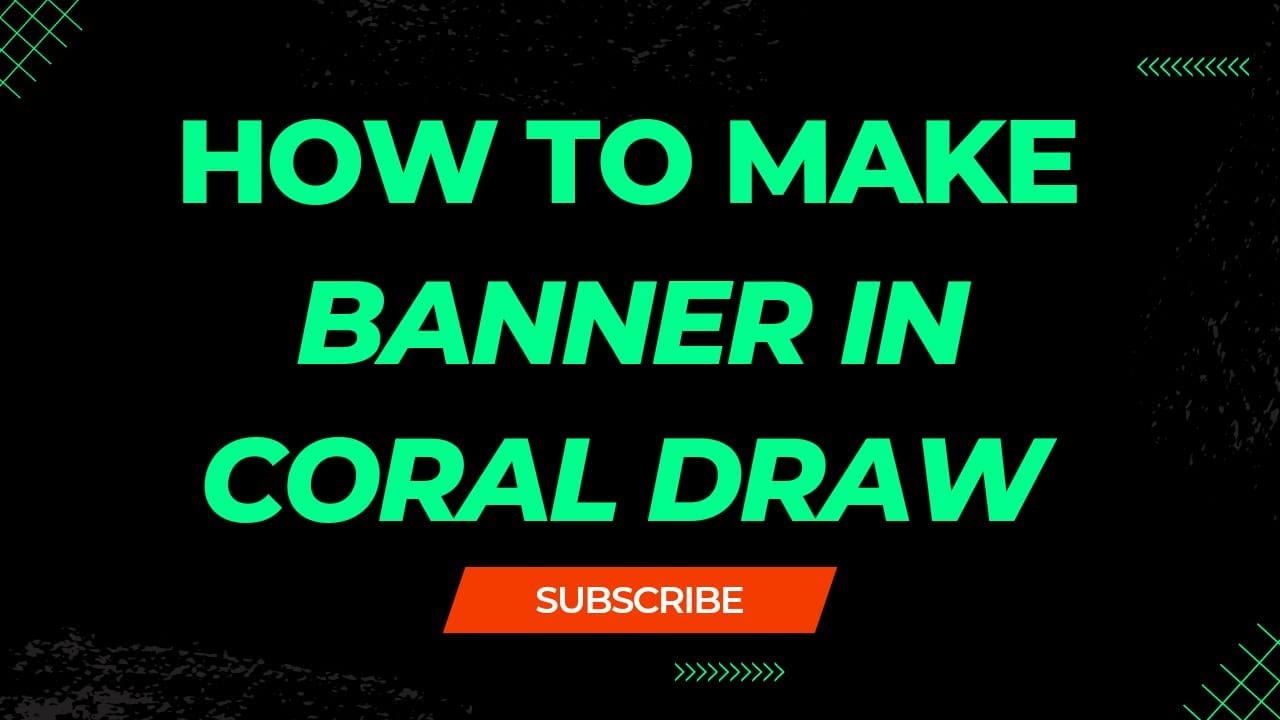 how to make banner in corel draw - YouTube