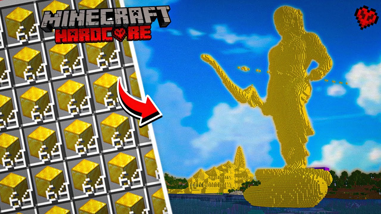 I Built Ramji Statue in Minecraft Hardcore - YouTube