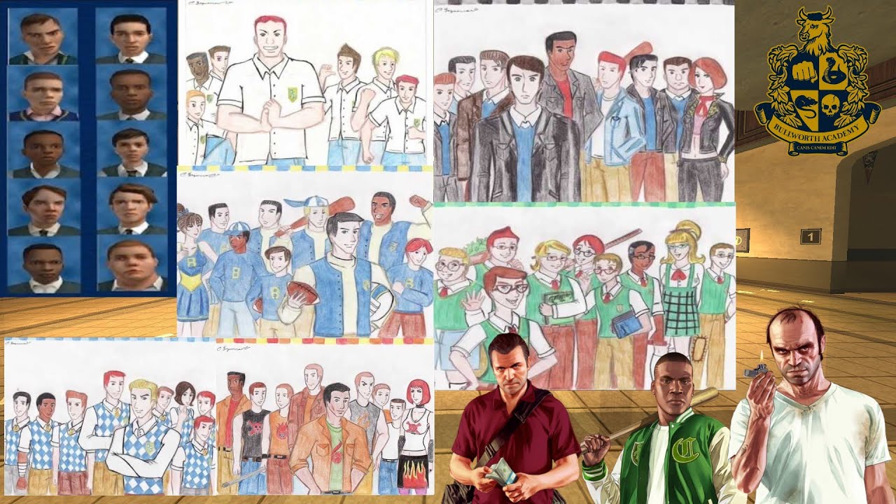 Bully: Trevor, Michael & Franklin from GTA V VS All Bully Cliques ...