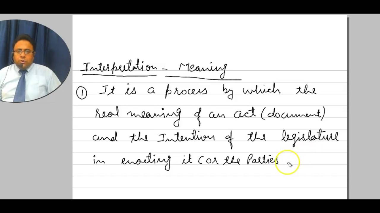INTERPRETATION MEANING PART 1 YouTube