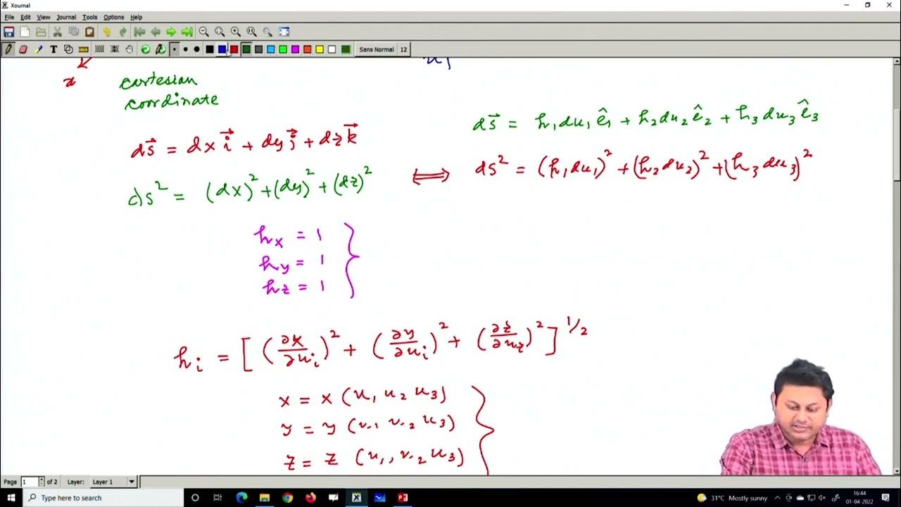 Curvilinear coordinate system (Cont.) #swayamprabha #ch20sp - YouTube