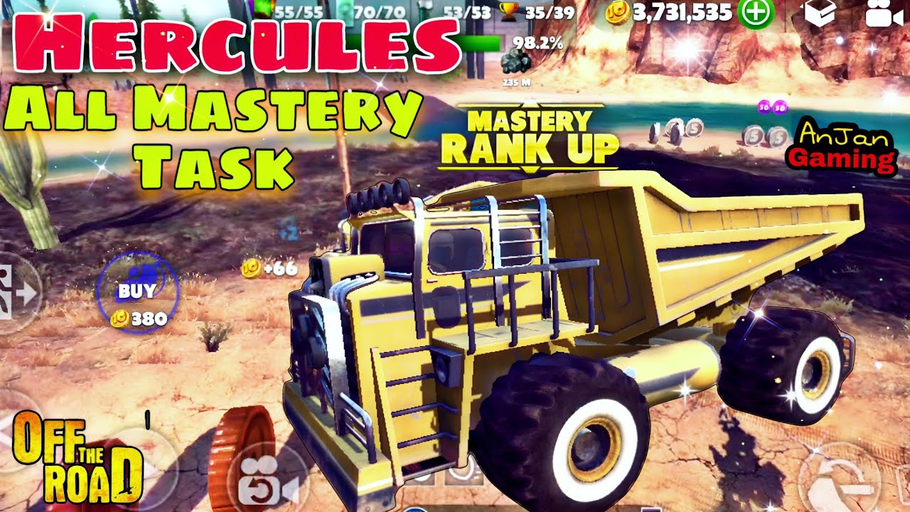 Off The Road Hercules all mastery Task complete || How To Complete Otr ...