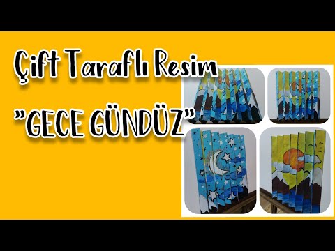 Görsel Sanatlar Dersi /Çift taraflı resim çalışması \