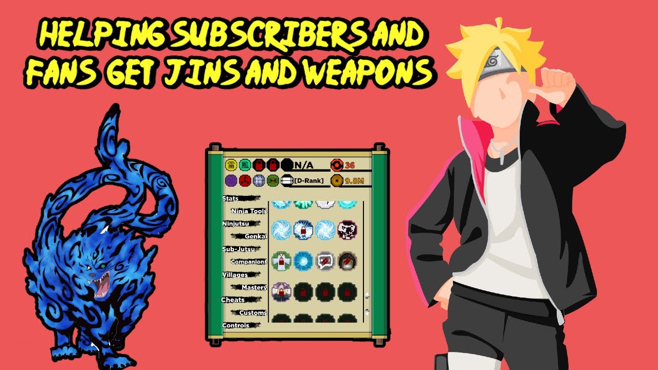Shinobi Life 2 HELPING SUBSCRIBERS AND FANS GET JINS & ITEMS - YouTube