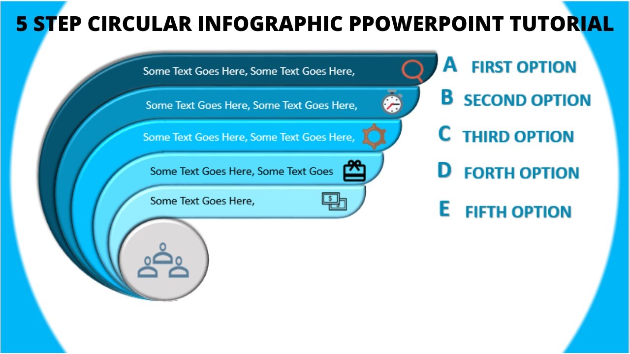 Create 5 Step Circular PowerPoint infographic slide design | Free ...