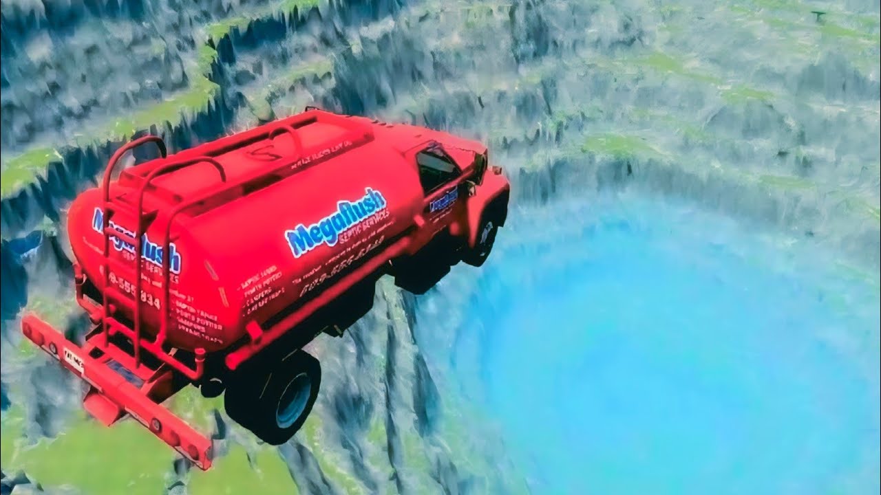 🔥 Mega Pit Crash Test in BeamNG Drive #1 – Insane Car Falls! - YouTube