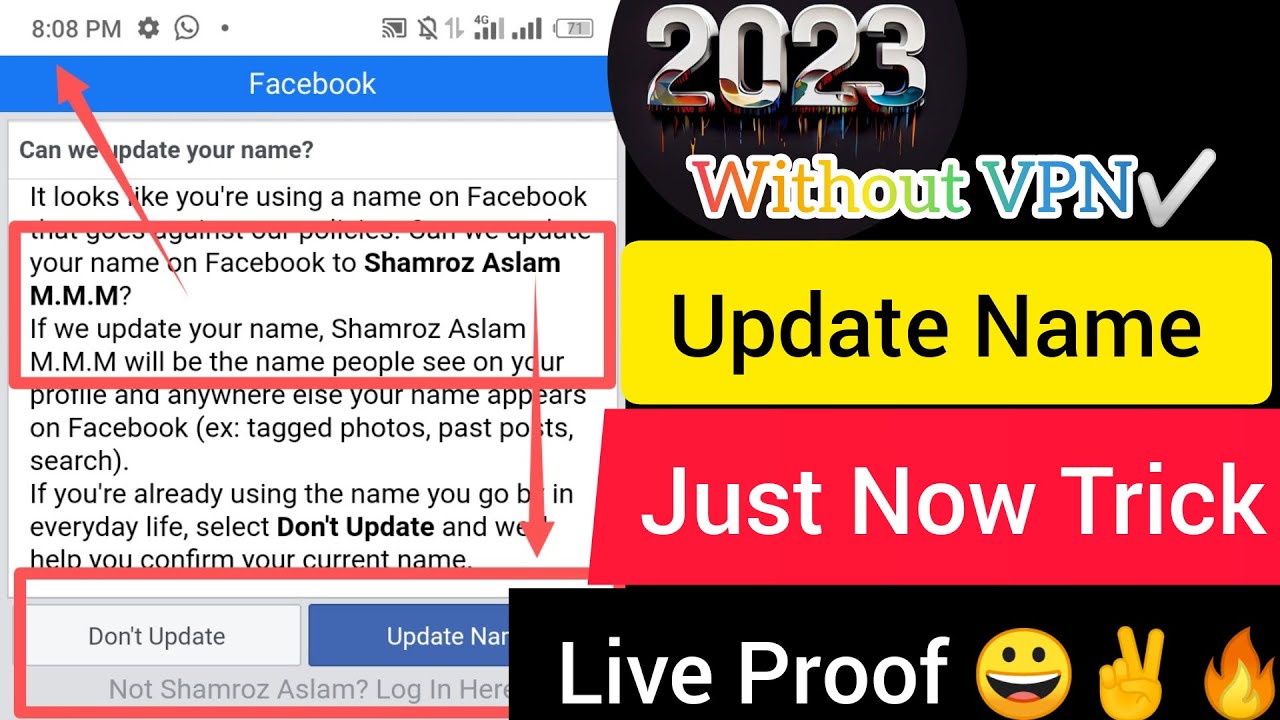 How To Send Facebook Account Into Update Name 2023 | Facebook Update ...