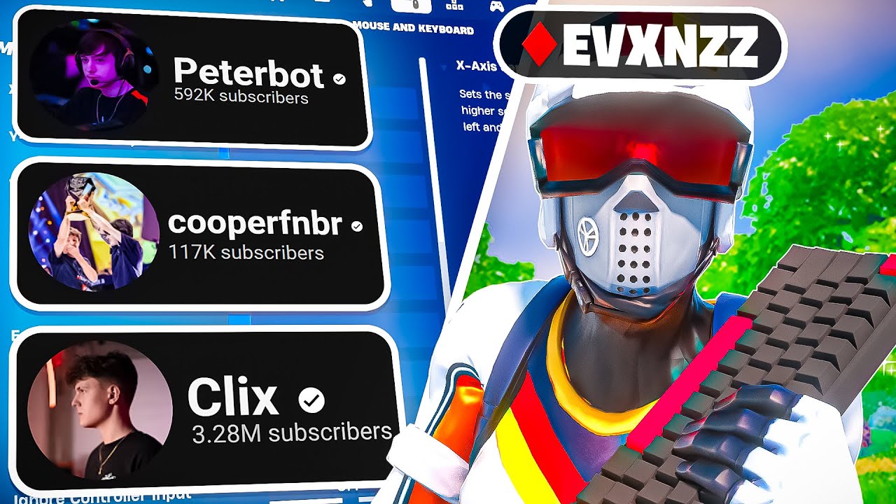 I Tested PRO Fortnite KBM Settings... (Peterbot, Cooper & Clix) - YouTube