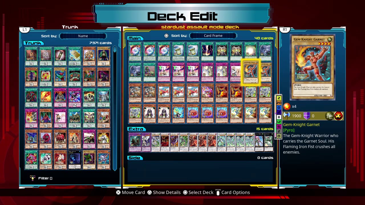 Yu-Gi-Oh! Legacy of the Duelist stardust assault mode decks profile ...