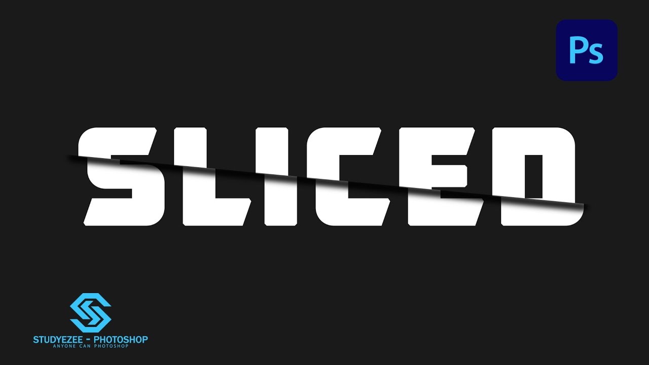 Sliced Text | Text effect | Photoshop CC 2021 | #shorts - YouTube