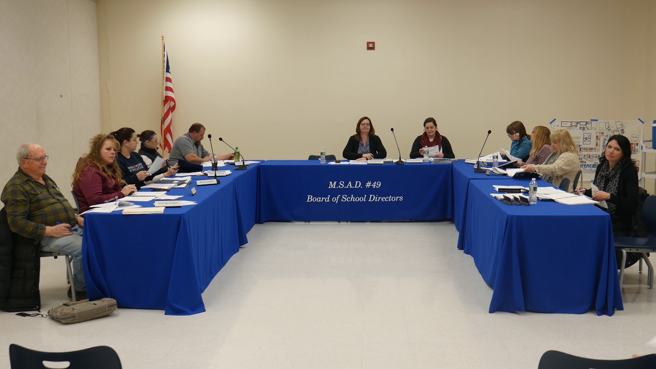 MSAD#49 School Board Meeting 1/16/2020 - YouTube