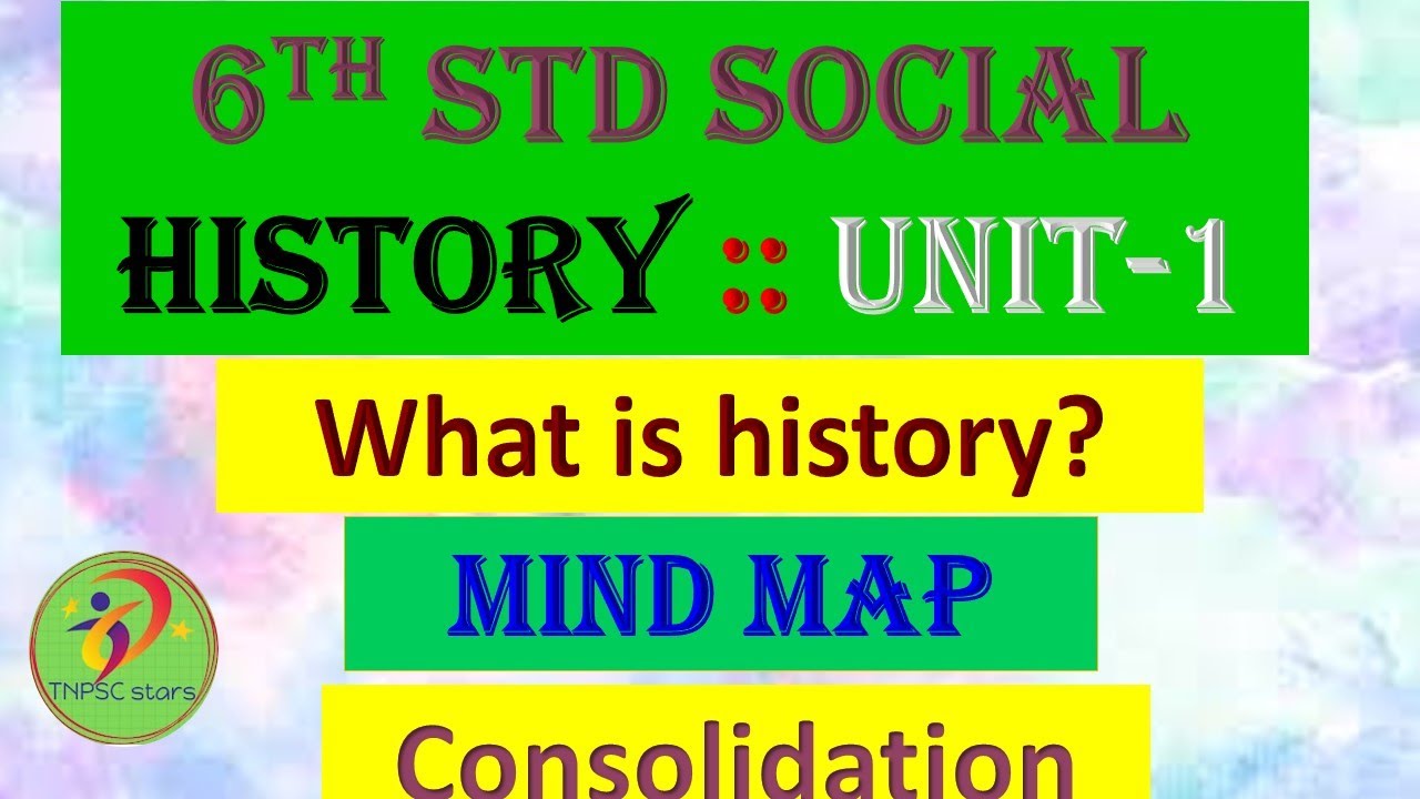 6th std social | Unit 1| mind map | What is history | mind map ...