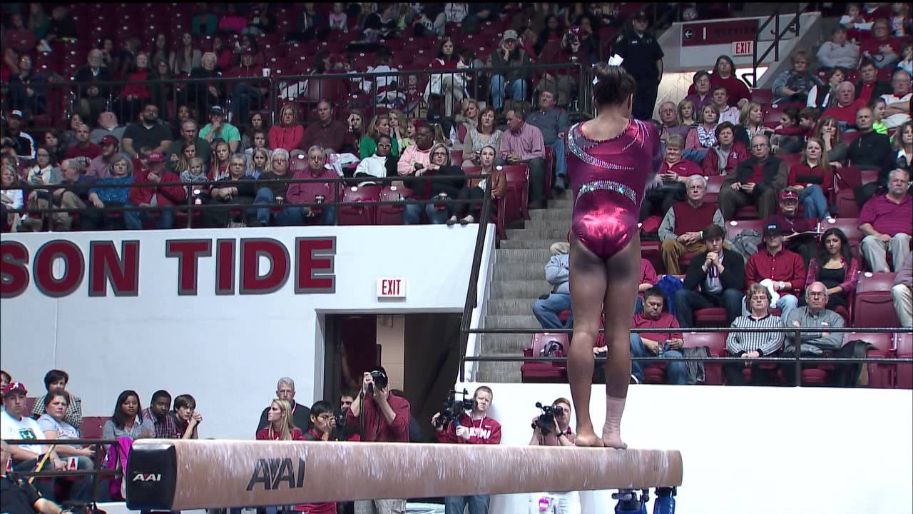 Alabama Gymnastics: Aja Sims on the Balance Beam vs. Missouri - YouTube