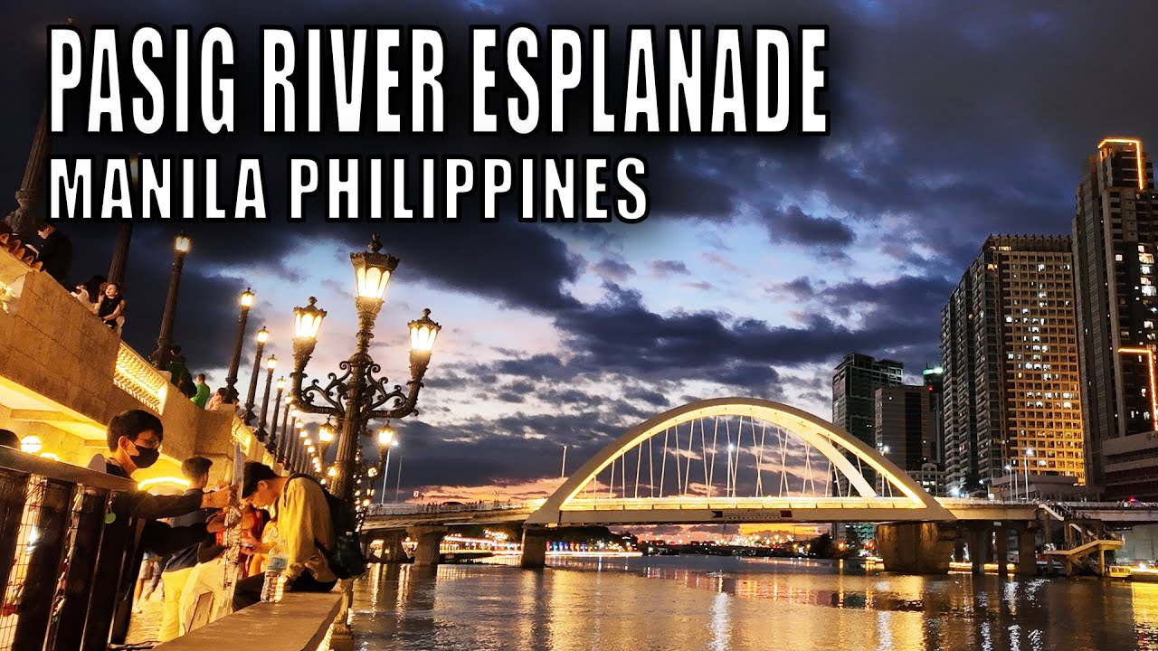 Pasig River Esplanade Manila Philippines Sunset | Walking Tour 4K - YouTube