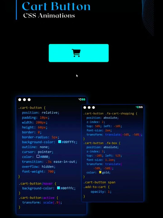 Cart Button Animation By Using Css Code For Beginners 🛒cartbutton Csscode Codingin2024