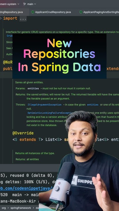 New Repos In Spring Data Coding Javadevelopment Programming Springboot Springdatajpa Youtube