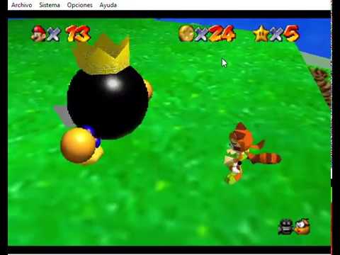 Project64 Version 1.6-Marine the Raccoon 64 (Mario 64 hack) - YouTube