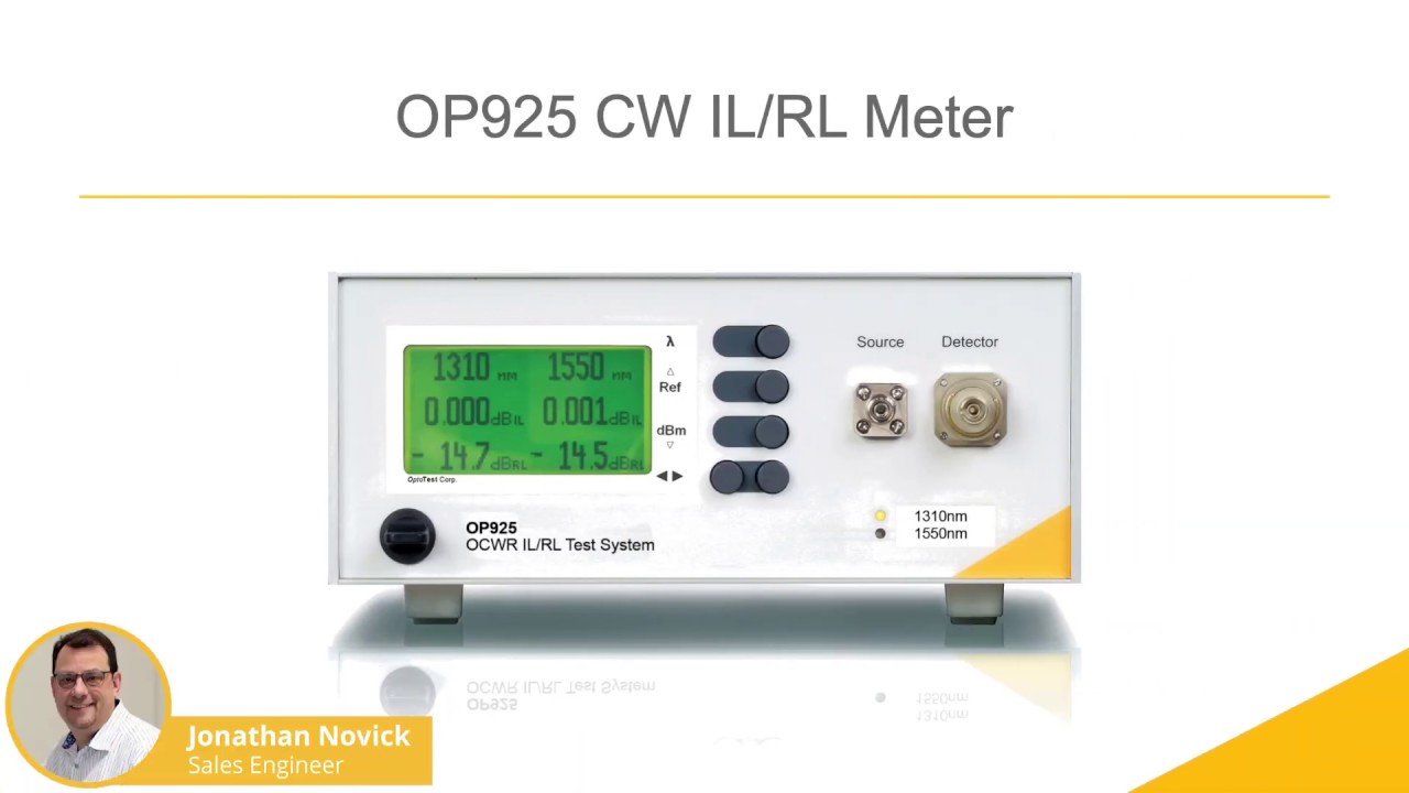 Continuous Wave Return Loss and Insertion Loss Meter OP925 - Product ...
