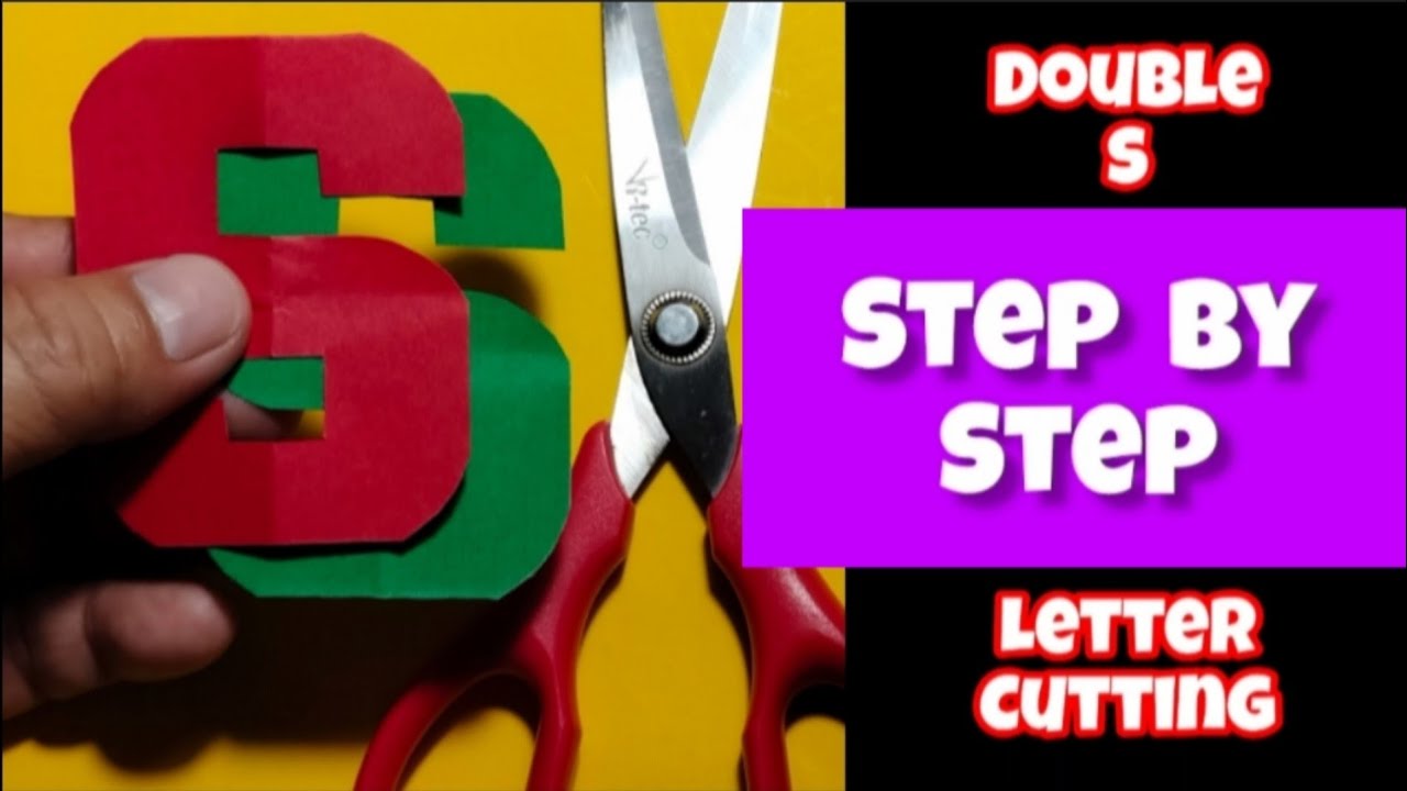 Double S letter cutting tutorial #lettercutting - YouTube