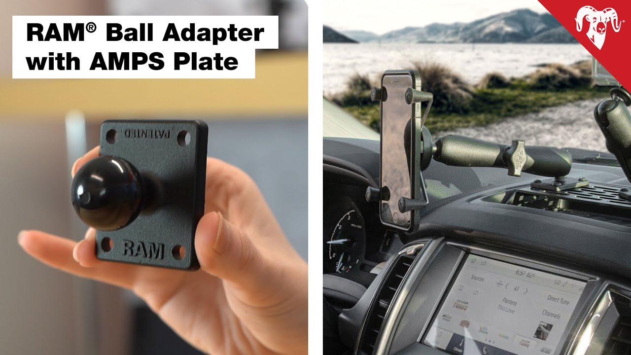 RAM® AMPS Ball Plate Adapter - YouTube