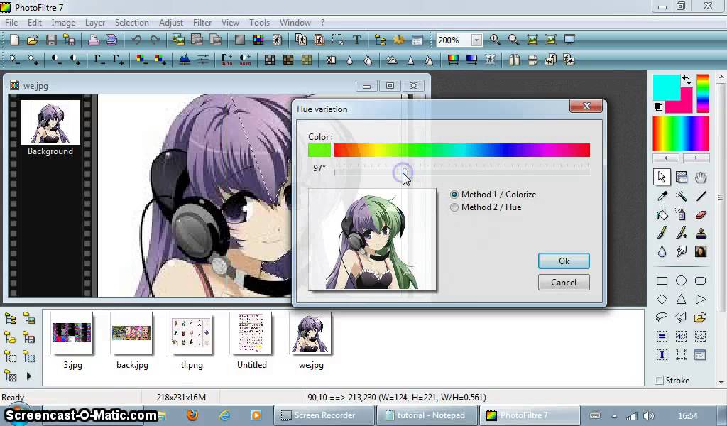 HOW TO CHANGE COLOR IN PHOTOFILTRE~! - YouTube