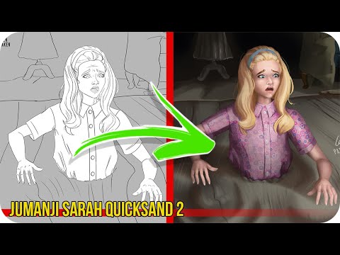 Jumanji Sarah Quicksand 2 - Steps Digital Painting Tutorial