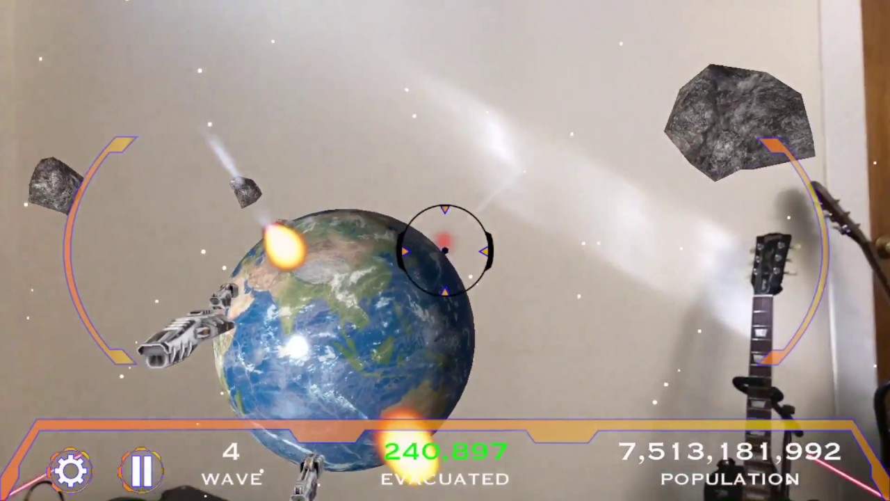 Augmented Reality game Asteroid Apocalypse AR - YouTube