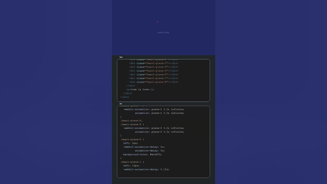Animated Heart In Html And Css Html Css Webdeveloper Coder Code Coding Csstricks