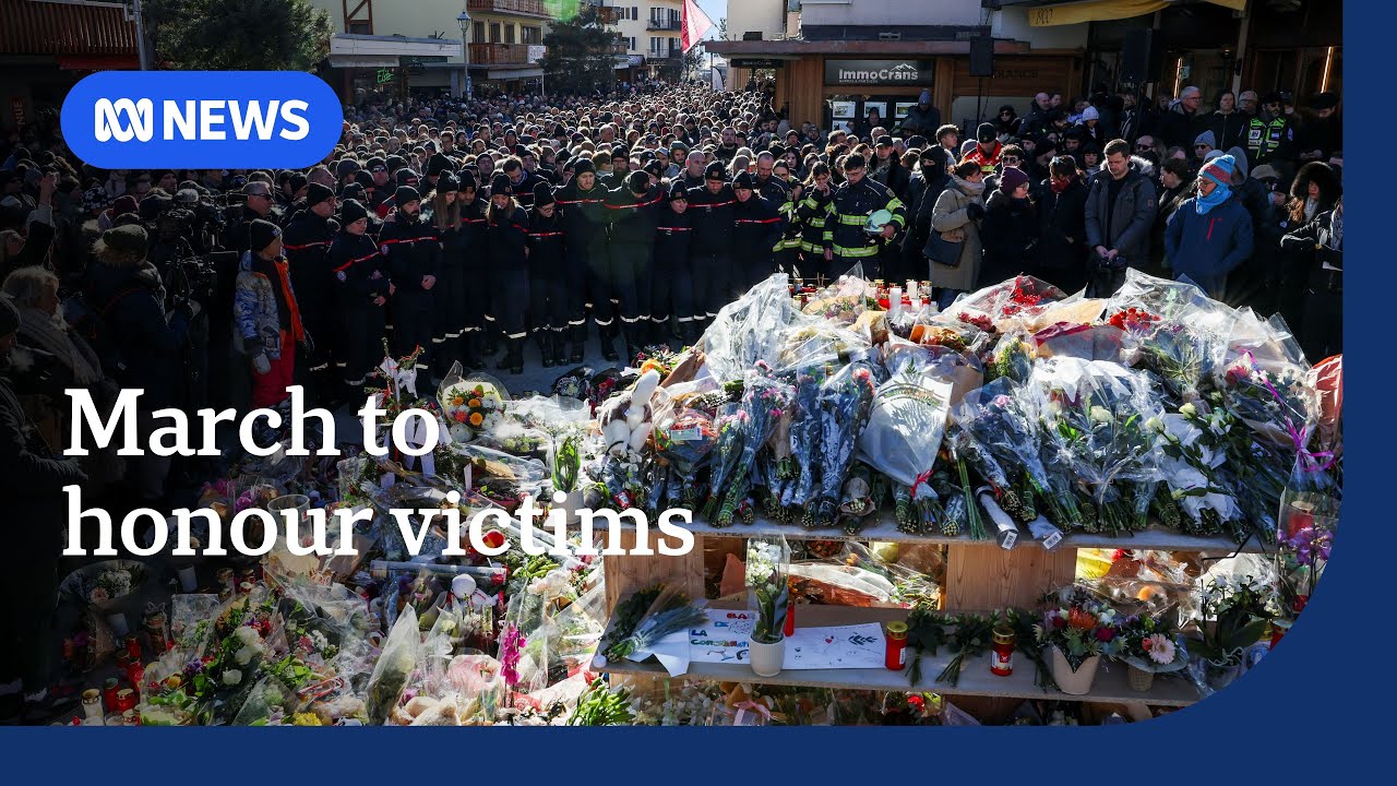 Hundreds march to mourn victims of deadly bar fire in Switzerland | ABC ...