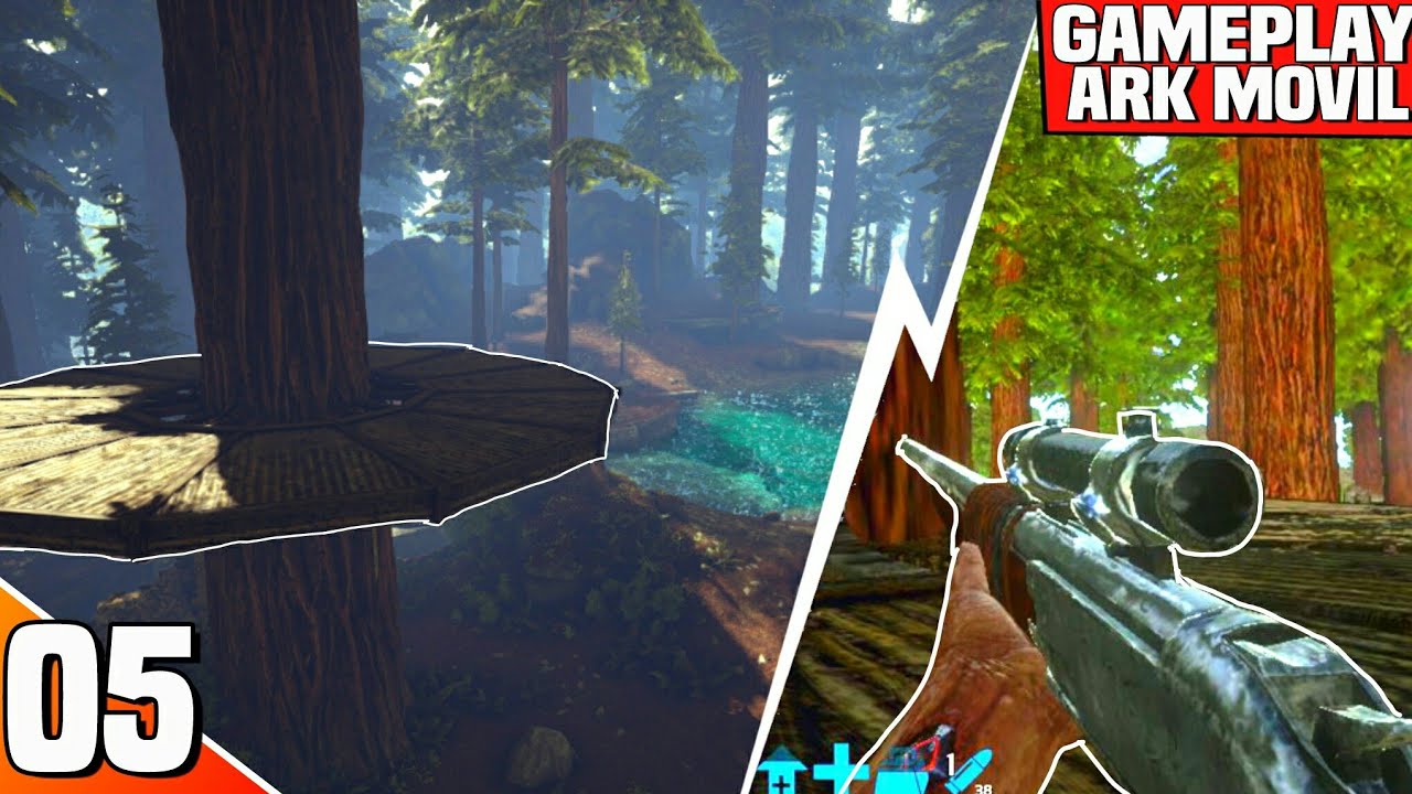 ARK Móvil || Primeras armas y haciendo la Casa en el Árbol || Ark ...