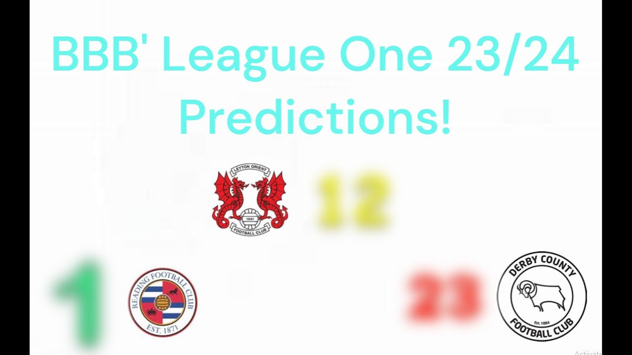 BBB's League One 23/23 Prediction! - YouTube
