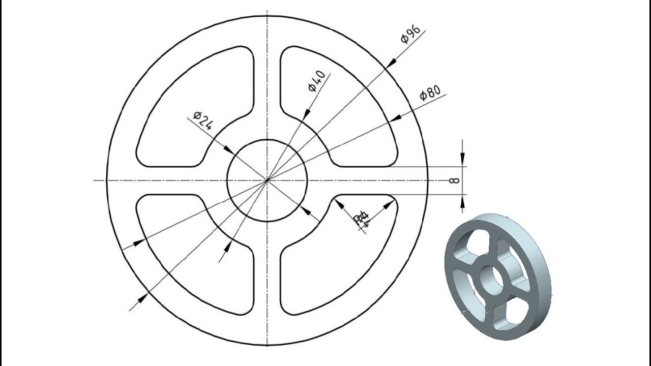 NX7) SİEMENS NX CAD CİRCULAR PATTERN KOMUTU - YouTube