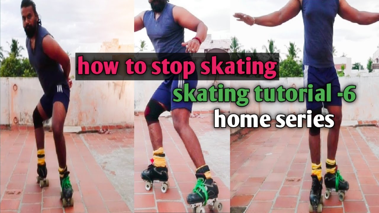How to stop skating tutorial 6 | home series | T STOP - YouTube