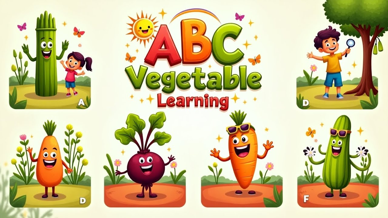 ABC Vegetable Learning | Fun & Educational Cartoon for Kids | Learn A ...