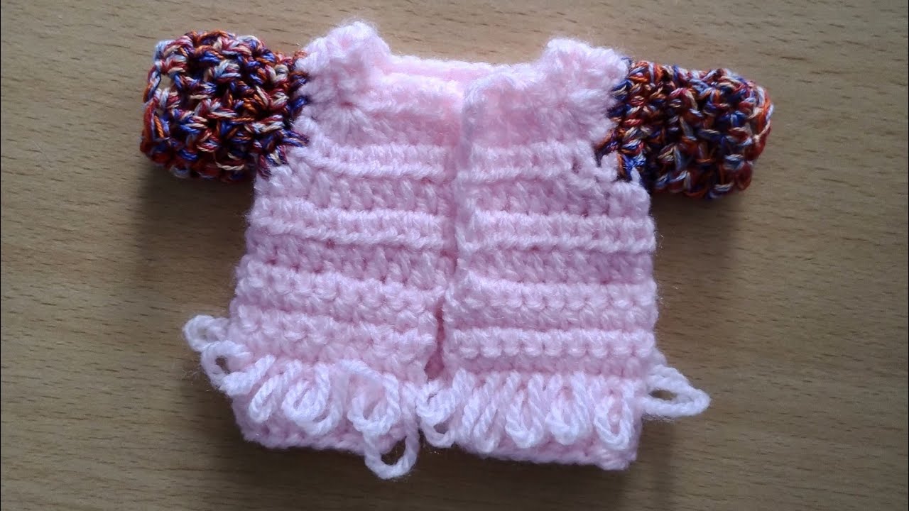 How to crochet doll dress, coat, clothes. very easy to crochet. - YouTube