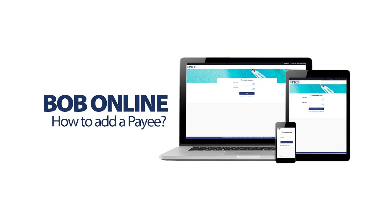 BOB Online - How to add a Payee? - YouTube