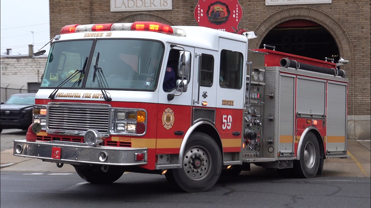 Philadelphia Fire Department Engine 59 Responding *Spare* - YouTube